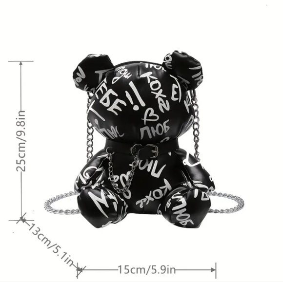 Bags | Metal Teddy Bear Purse | Poshmark